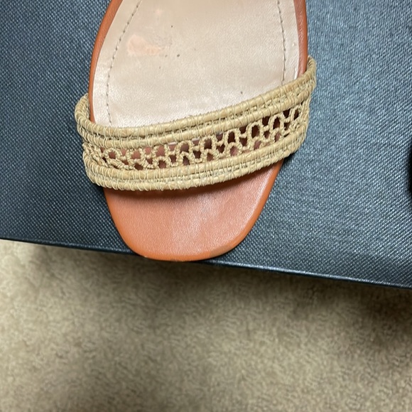 Coach | Shoes | Coach Marci Sandals Leather And Raffia Upper | Poshmark